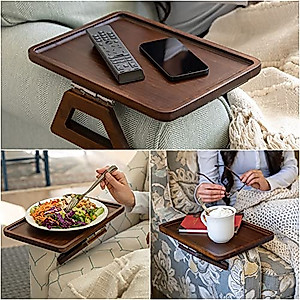 Shamrock Home Couch Arm Table Clip On Tray Sofa Table for Couches. Couch Arm Tray Table, Portable Table, TV Table and Side Tables for Small Spaces. Stable Sofa Arm Table for Eating and Drink Table