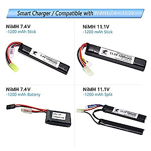 OL-3 Airsoft Lipo Charger, 2 -3 Cells 20W Li-Po Charger for Airsoft & RC Car 7.4V / 11.1V Battery Packs with 1.6A Output, 2S to 3S XH Connector