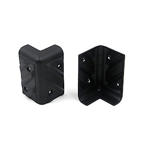 Geesatis 16 pcs Right Angle Corner Protector Black Plastic Cabinet Speaker Corners Protector for Cabinet Guitar Amplifier Stage Speaker, with Mounting Screws, Height 3 inch