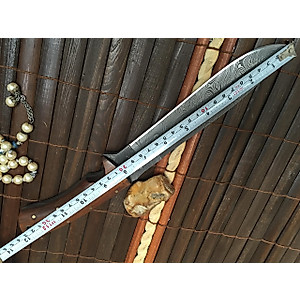 Perkin Knives - Custom Handmade Damascus Hunting Knife with Sheath Full Tang Knife - AR1101W