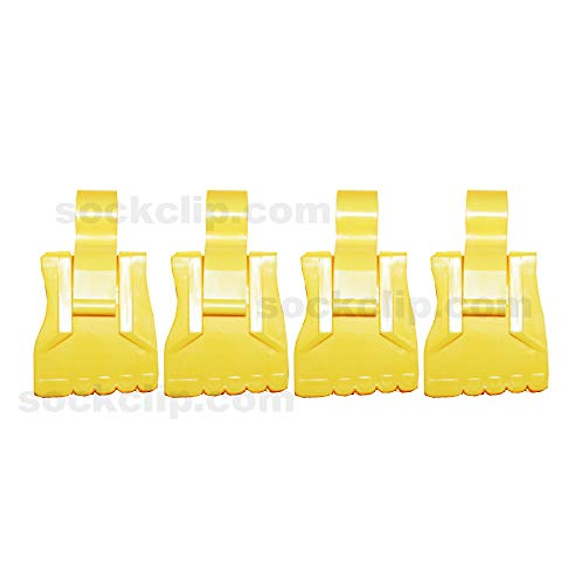 The Amazing Sock Clip Sock Holder, 32 Clips, Yellow, Made in U.S.A.