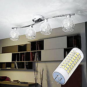 YDJoo G8/GY8.6 LED Bulb 10W Ceramic LED Light Bulbs Dimmable Corn Bulbs 80W Halogen Equivalent Cool White 6500K G8/GY8.6 Bi-pin Base AC120V for Under Cabinet Counter Ceiling Fan Light, 2 Pack