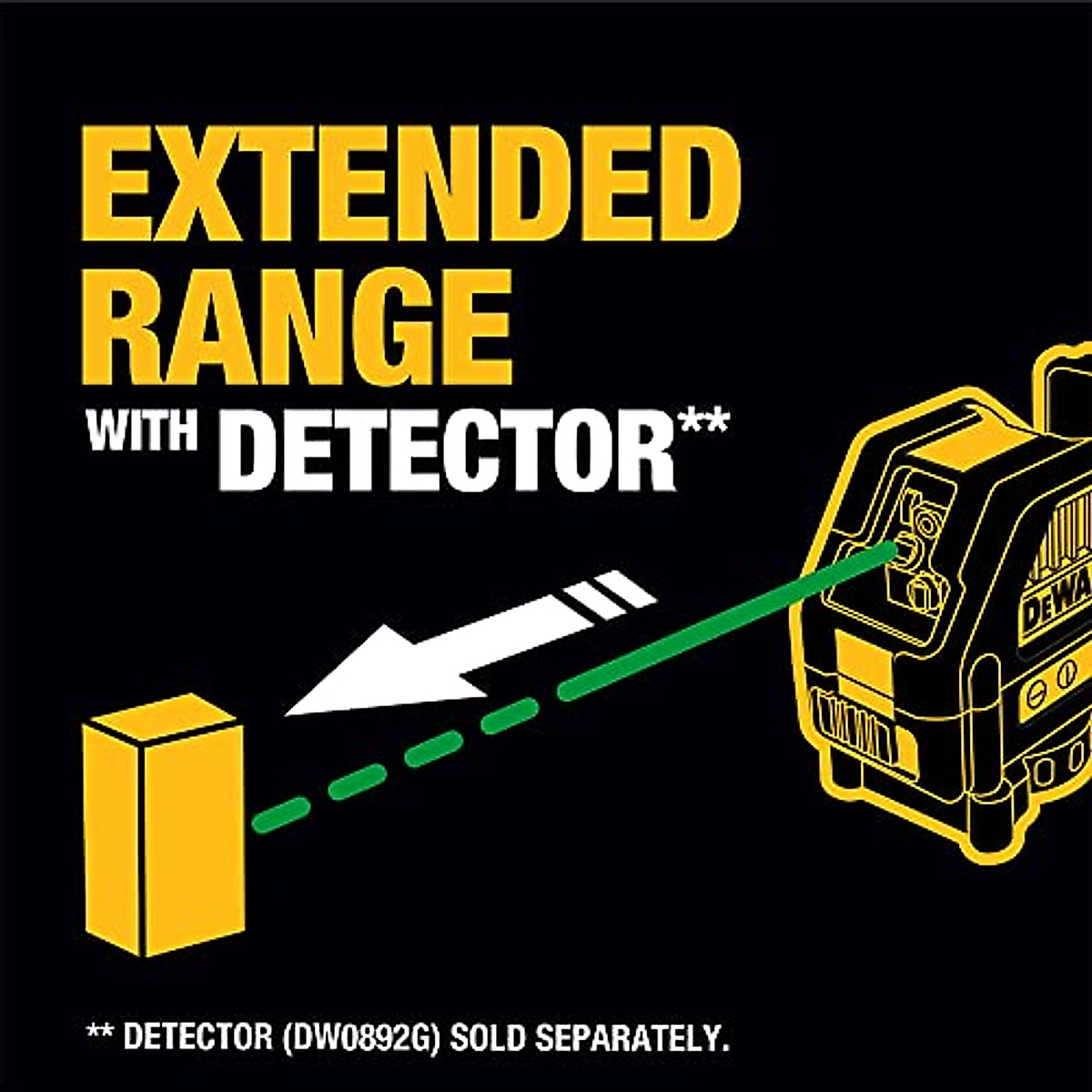 DEWALT 12V MAX Laser Level, Cross Line Laser, Green (DW088LG)