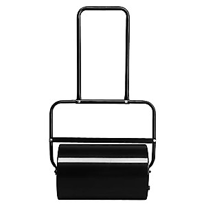 Outvita Lawn Roller, 10 Gallons Water and Sand Filled Garden Drum Roller with U Shaped Handle Tow beind Sod Roller for Planting, Seeding(Black)