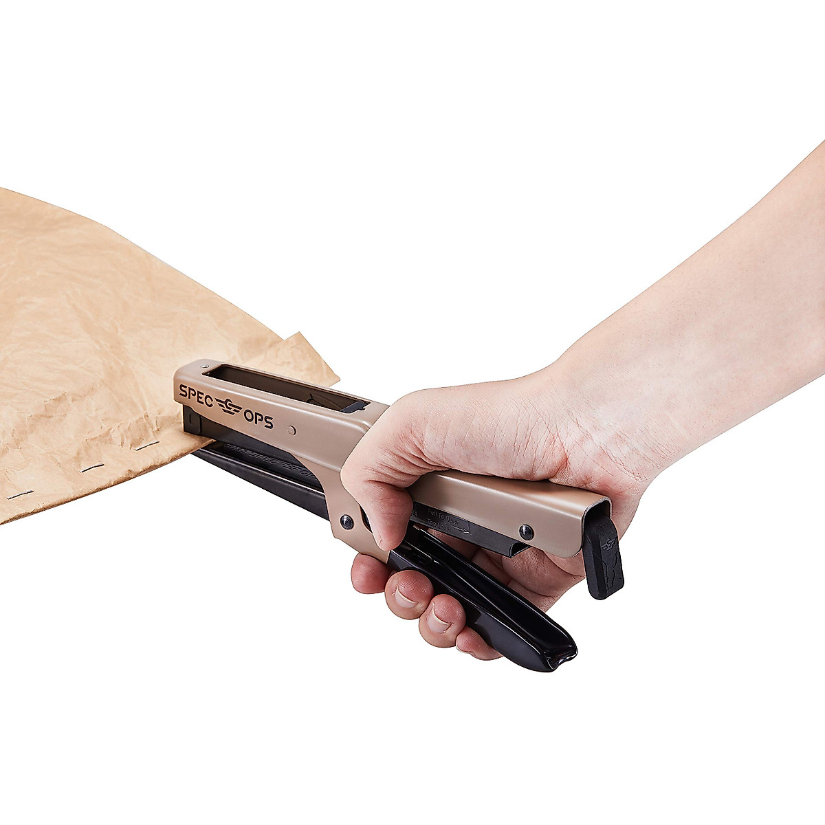 Spec Ops Tools Florist & Dry Cleaner Plier Stapler, 3/8"" Crown, 1/4"" Leg Length Staples, 3% Donated to Veterans