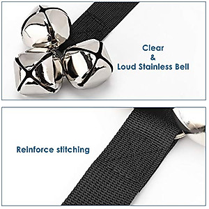 FOLKSMATE Dog Doorbells for Potty Training, 3 Snaps Adjustable Puppy Dog Door Bells with 7 Extra Loud Bells for Dogs Training, Housebreaking, Door Knob, Ring to Go Outside Puppy Pet Supplies