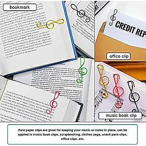 200Pcs Music Multicoloured Metal Paper Clips,Creative Musical Notes Style Cute Paper Clips,Bookmark Clips for Teachers,Students,Office,School File Organization,Durable and Rustproof,6 Colors,with Box.