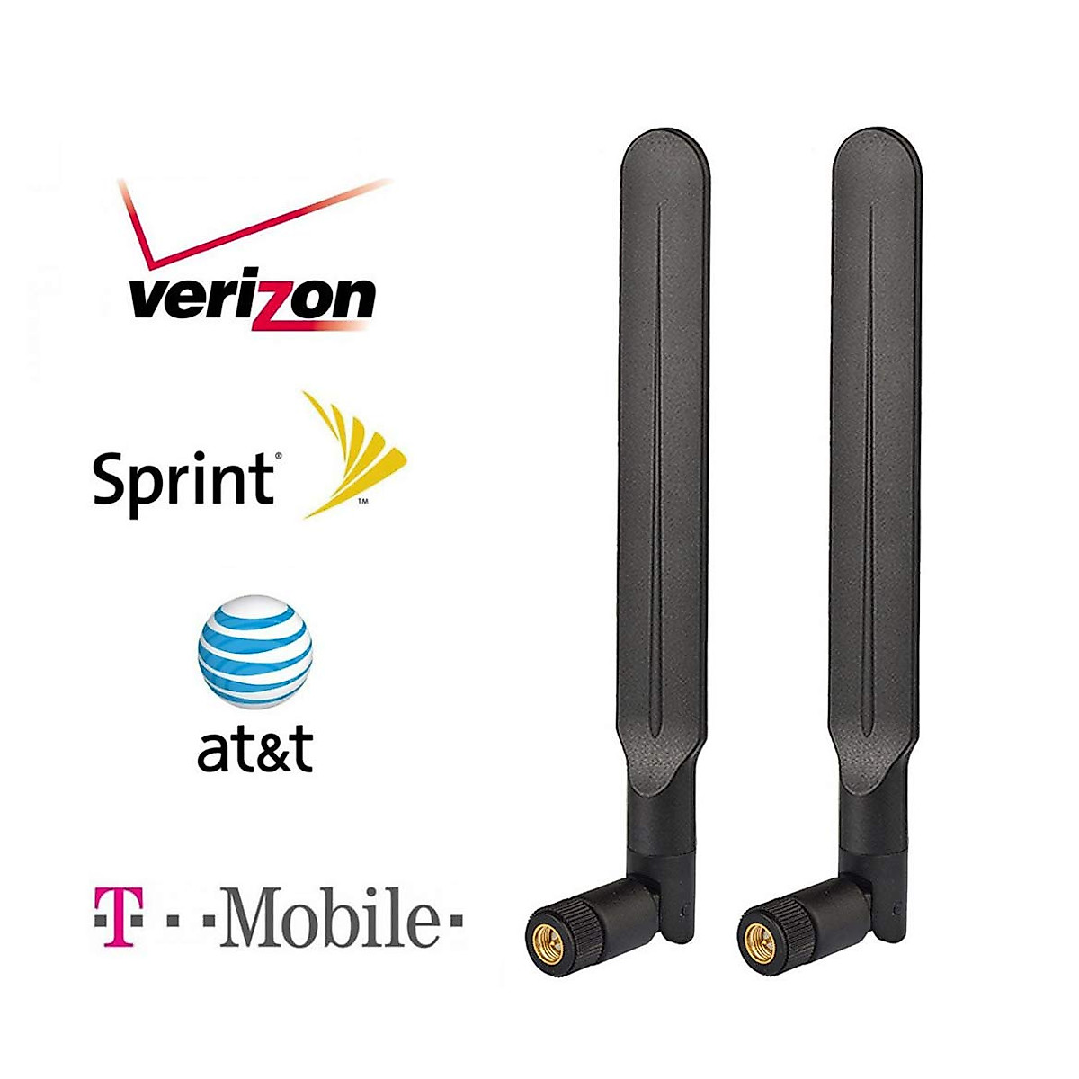 Bingfu 4G LTE 3dBi External SMA Male Antenna (2-Pack) Compatible with 4G LTE Wireless Router CPE Hotspot Industrial IoT Router Cellular Gateway Terminal Outdoor Cellular Security Camera