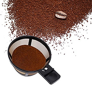 Reusable Single Serve Brew Coffee Basket Scoop,Gold Coffee Filters Replacement Compatible with Hamilton Beach 2-Way Coffee Makers 49980A, 49980Z, 47650, 49933 Accessories,Pack of 2