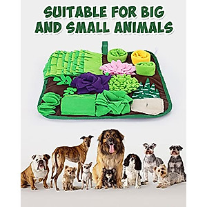 CiyvoLyeen Succulent Snuffle Mat for Dogs Small Pets Treat Toy, Dog Enrichment Toys, Dog Puzzle, Slow Eating Mat, Foraging Mat for Rabbit Cat Pig, Stress Relief Puppy Gift, for Pet