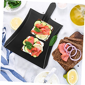 GANAZONO Plate Outdoor Dinnerware Outdoor Wok Black Plates Dinner Plate Stoneware Dinner Plates Bbq Serving Platter Bbq Fruit Plate Bbq Plate Bbq Grill Tableware Meat Black Snack