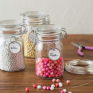 Avery Metal Rim Key Tags 6-Pack, 1.25" Diameter Tag, Metal Split Ring, White, 300 Tags Total (13128)