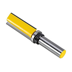 Flute Straight Flush Trim Pattern Router Bit Cutter Top Bearing Woodworking with 1/2-Inch X 2-Inch Length 1/4-Inch Shank