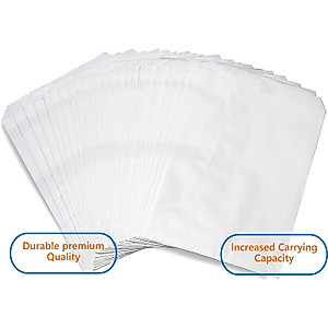 6lb White Rainbow Paper Bags 500 Count (5 x 100 Packs)