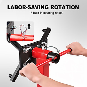 BIG RED T26801 Torin Steel Rotating Engine Stand with 360 Degree Rotating Head and Folding Frame: 3/4 Ton (1,500 lb) Capacity, Red