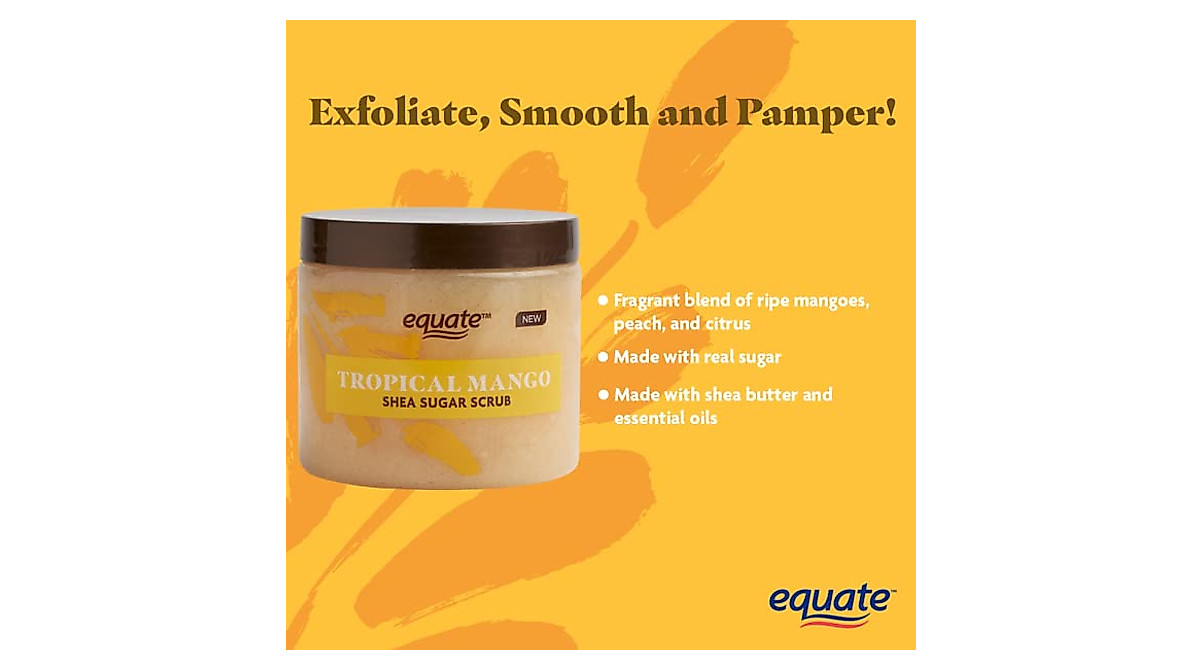 Equate Shea Sugar Scrub Tropical Mango - Exfoliate & Hydrate