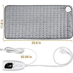 Heating Electric Pad for Back, Shoulders, Abdomen, Legs, Arms, Electric Fast Heat Pad with Heat Settings, Auto Shut Off (12" × 24'')