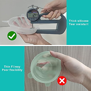 KVK Silicone Stretch Lids Large - LFGB Certified 100% Silicone Bowl Cover - Thicker Reusable Food Storage Covers Fit 5.5” to 8.7” - Microwave Dishwasher and Freezer Safe 12pcs 3 Different Sizes