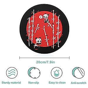 Zombie Pandas Cutting Board Tempered Glass Chopping Board for Kitchen Hotel