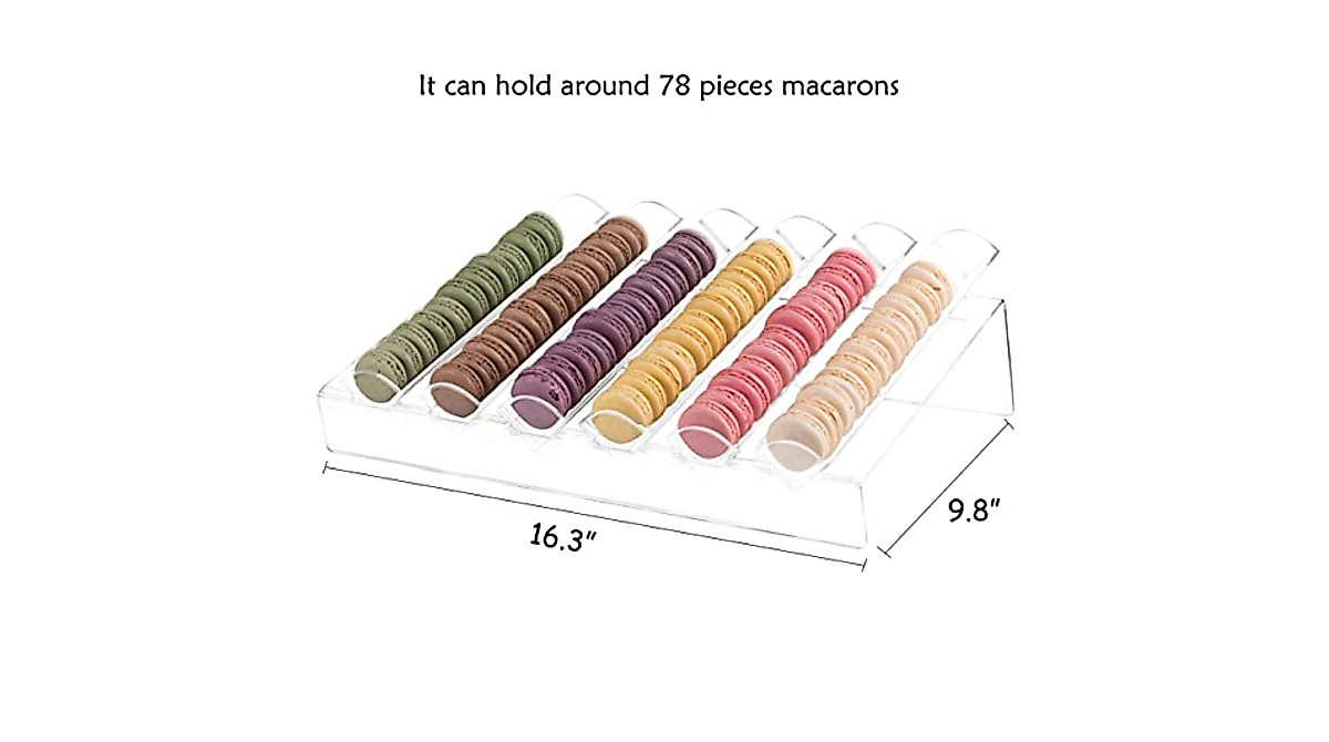 BLBYHO Acrylic Macaron Display Tray – Elegant Party Decor