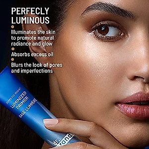 Dr. Brandt Pores No More Luminizer Primer - Blurs The Appearance of Pores and Imperfections - For a Glowing, Flawless Complexion - 1 fl oz / 30 ml