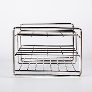 Adamas-Beta Stainless Steel Test Tube Rack,20 Place,5x4 Format,Wire Constructed,Outer Diameter Permitted of Tubes 29-31mm