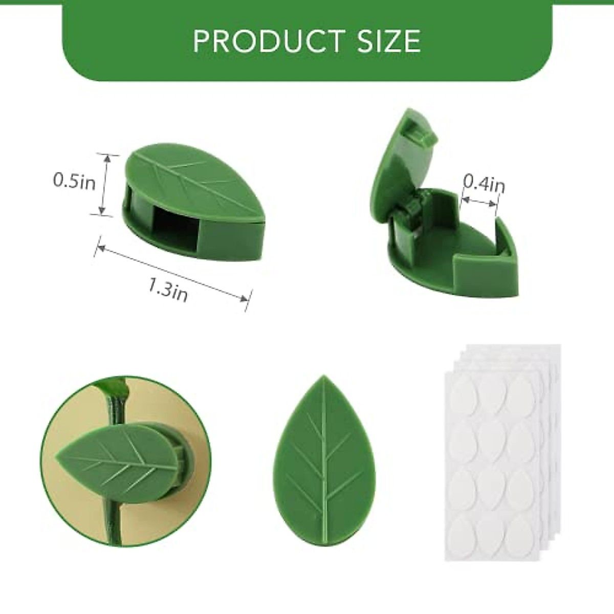 Plant Climbing Wall Fixture Clips 40 Pcs, Garden Vegetable Plant Support Binding Clip Invisible Wall Vines, Self-Adhesive Clips Plant Vine Traction for Indoor Outdoor Decoration