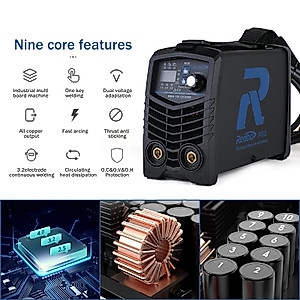 Redbo 110/220V Mini Welding Machine, 130Amp ARC MMA Welder,Dual Voltage Stick Welder Wide Voltage Inverter DC Mini Welding Machine