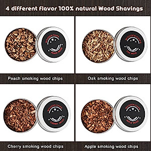 Cocktail Smoker Kit,Four Kinds of Wood Smoker Chips for Whiskey and Bourbon. Infuse Cocktails, Wine, Whiskey, Cheese, Salad and Meats. for Your Friends, Husband, Dad,Christmas gift