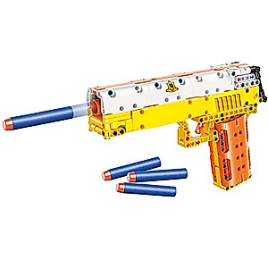 Apostrophe Games Foam Dart Blaster Toy Gun Building Block Set (222 Pieces) Build and Shoot Foam Darts