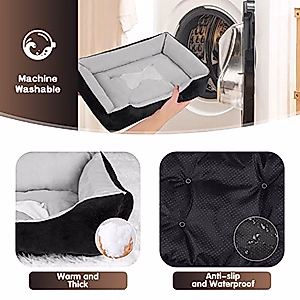 SENNAUX Small Dog Bed Mat, Polypropylene Material, 17.7in x 11.8in x 6in, Non-Slip Bottom