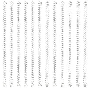 Hicarer 24 Pcs Fake Pearl Necklaces Bulk White Faux Bead Necklace Mardi Gras Beads Necklace for Wedding Bridal Birthday Party Decorations