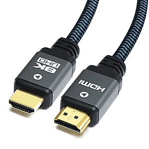 Yauhody 8K 10K HDMI Cable 6FT, HDMI 2.1 Cable, 48Gbps Ultra High Speed Braided Cord, 4K@120Hz 8K@60Hz, HDCP 2.2&2.3, HDR10 Compatible with Monitor/TV/PS5/HDTV/Blu-ray (6 Feet)