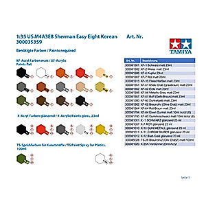 Tamiya 35359 1/35 US Medium Tank M4A3E8 Sherman Plastic Model Kit