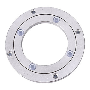 Rotating Bearing Plate, Aluminium Alloy Turntable Bearing Lazy Susan Hardware for Kaleidoscopes Tabletop Serving Trade Show Displays (8in*h8.5mm)