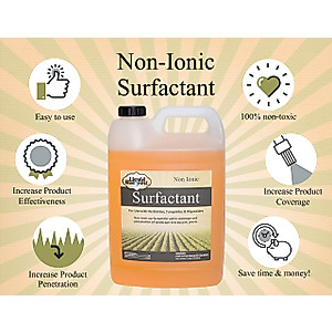 Liquid Harvest Concentrated Surfactant for Herbicides Non-Ionic Gallon (128oz), Increase Product Coverage, Increase Product Penetration, Increase Product Effectiveness