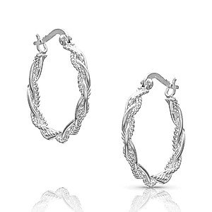 Montana Silversmiths Braided Rope Hoop Earrings - ER4580