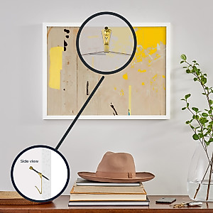 OOK 50615 Professional Picture Hangers, Art Hangers, Padded, Brass, Reusable Picture Hooks, 20lb (15 set)