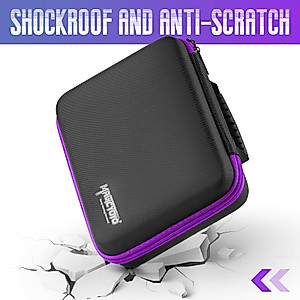 Portable Yoyo Storage Case, Yoyo Carrying Bag, Yoyo Prefessional Case 6 Hole Yoyo Protective Bag with Inner Zippered Pocket for Keeping Yoyos and Yoyo Accessories Safe and Organized (Black&Purple)