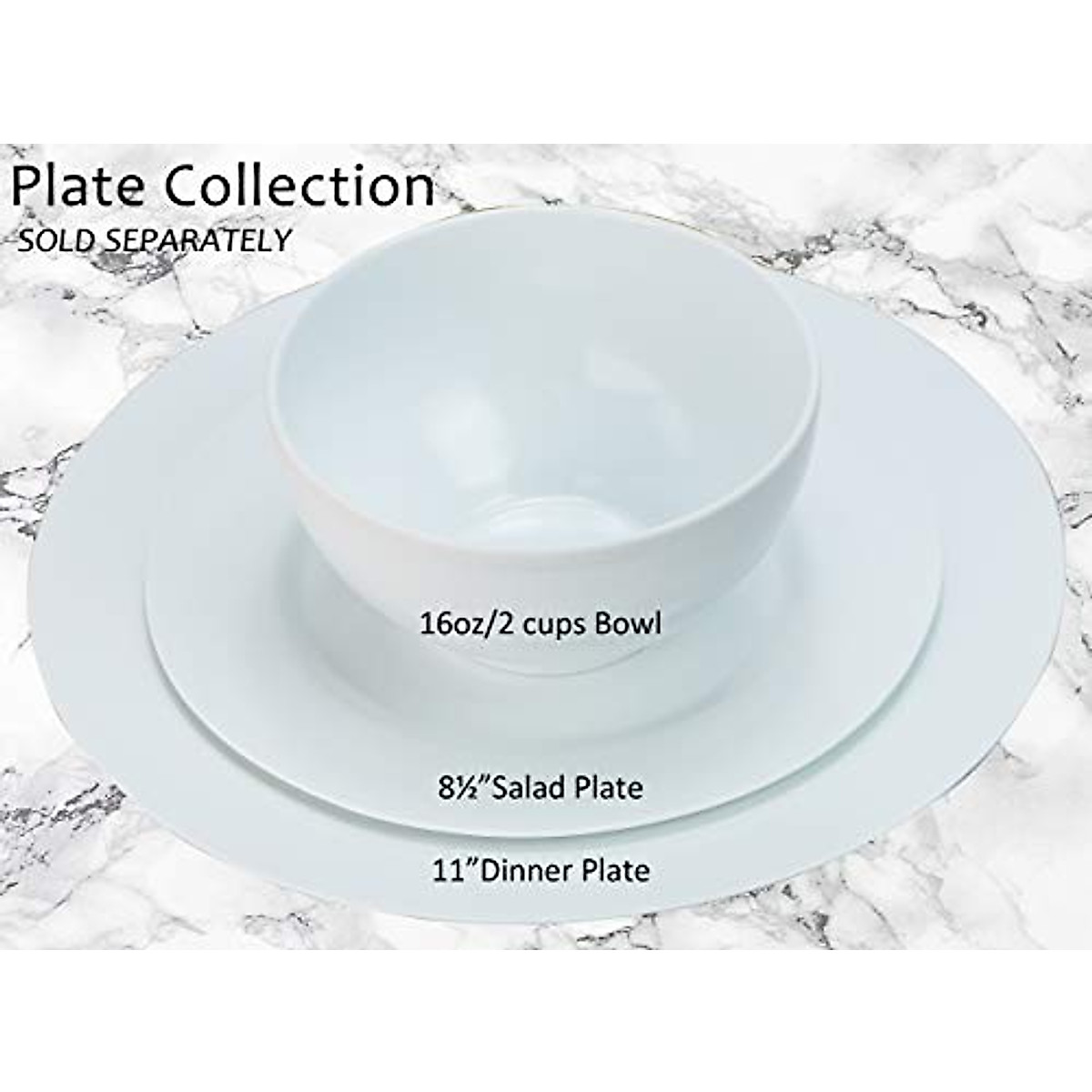 Calypso Basics by Reston Lloyd Melamine Dinner Plate, Set of 6, White