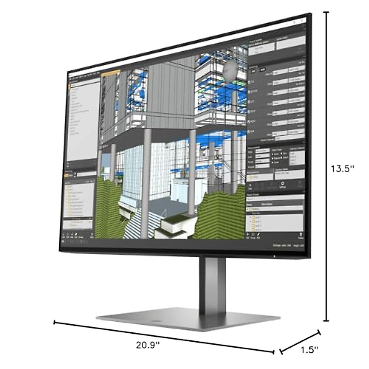 HP Z24n G3 24" WUXGA LED LCD Monitor - 16:9 - Silver