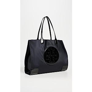 Tory Burch Women's Ella Patent Tote, Black, One Size