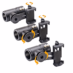 Starboosa Rifle Scope Mount Camera Adapter - Smartphone Camera Adapter for Hunting & Birding -90 Degree Angle - Dual Angles for Sighting and Aiming - Outdoor Shooting