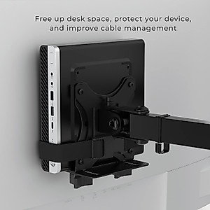 HumanCentric Thin Client Mount Bracket, Mount a Mini PC or Computer to a VESA Monitor Arm or Stand, Pole, or Under Desk or Surface