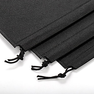 Coloch 30 Pack Non-woven Travel Shoes Bags with Rope, Black Large Shoes Packing Pouch Portable Multifunctional Organizer Bag with Clear Window for Shoes, Towel, Clothes, Toys, Home and Travel Use