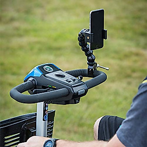 ModularHose Assistive Technology Phone Holder with Compact"Mini" Clamp, Mounts to Round Tubes up to 1.5" Diameter, 24 Inch Arm