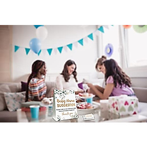 Baby Name Suggestion For Baby Shower Games, Plant Themed Name Suggestion Game Card, Party Favors Supplies Decorate For Baby Showers Game Cards, 1 Sign & 50 Cards Per Pack –(bbname-007)
