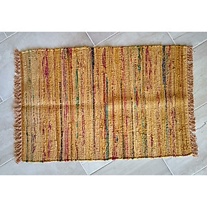 Sturbridge Country Rag Rug in Mustard 24" x 36"