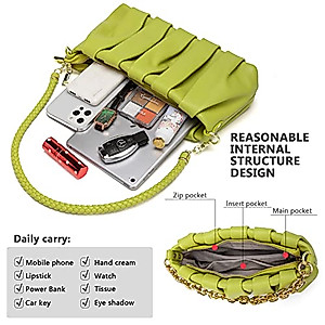 Shoulder Dumpling Purse Handbag for Women Fashion Crossbody Tote Bag Soft Clutch Pouch Bag