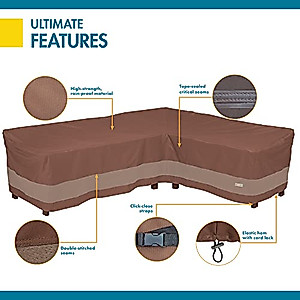 Duck Covers Classic Accessories Ultimate Waterproof Patio Right-Facing Sectional Lounge Set Cover, 104 Inch